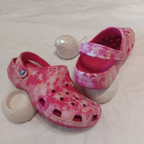 CROCS | Shoes | Crocs Classic Beach Dye Clog Water Sandals Womens Or ...